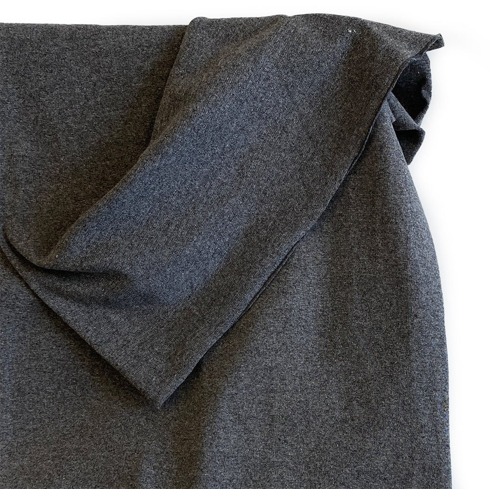 Ribbing Tubular | Cotton - Dark Melange Grey - Fabric + Flow – Fabric ...