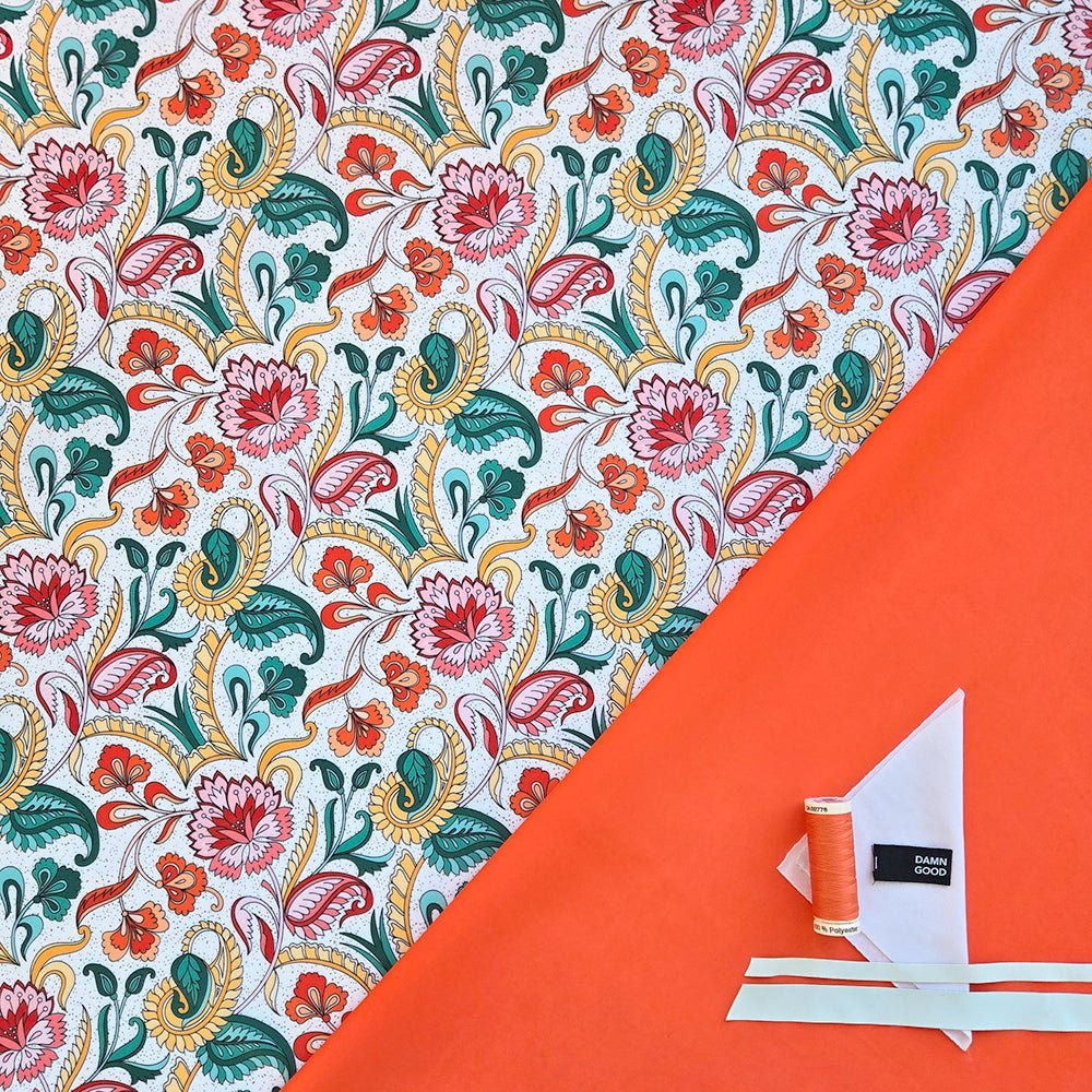 Swim Kit | Gilded Flora + Persimmon - Fabric + Flow – Fabric + Flow ...